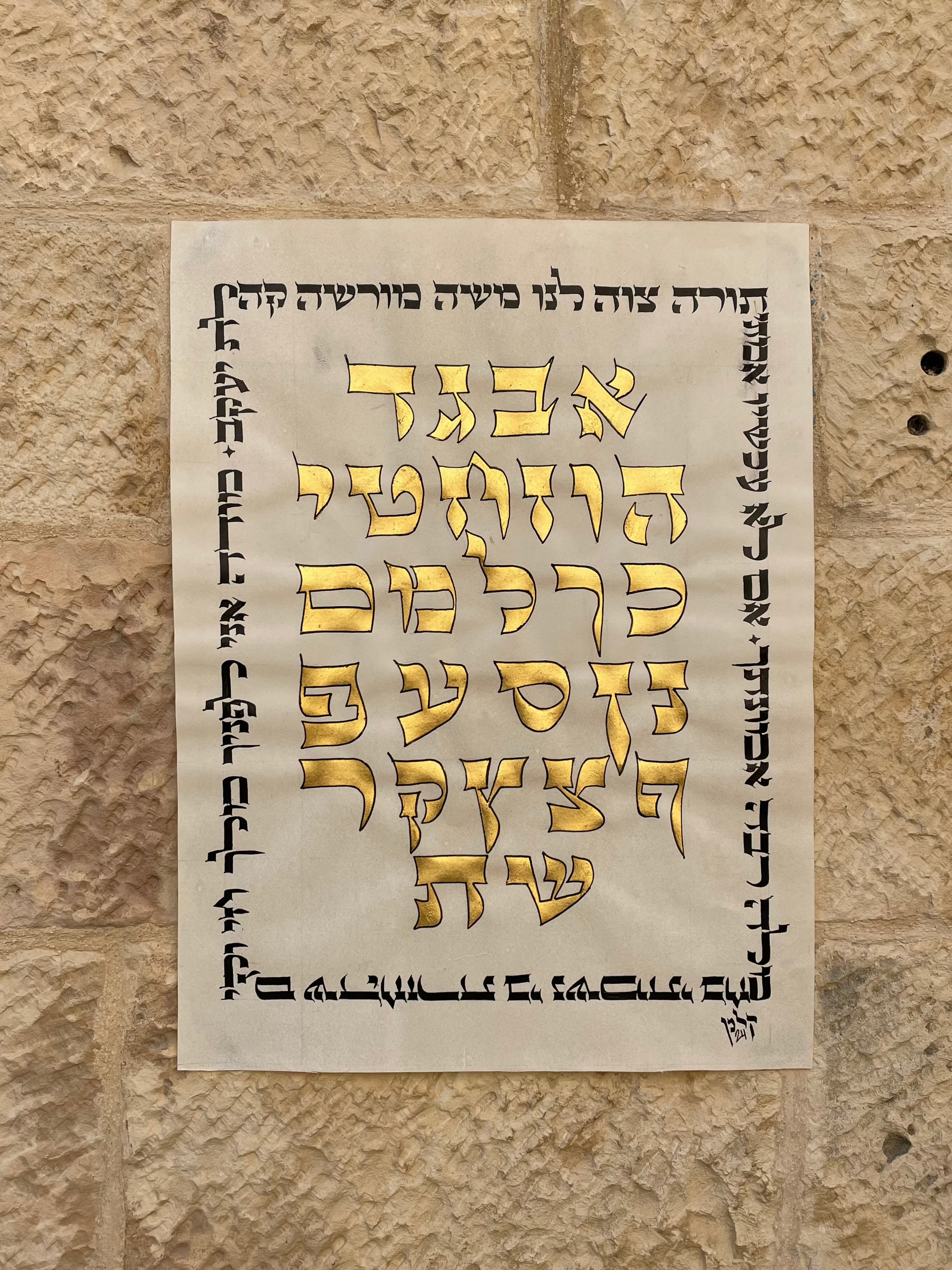 Alef Bet chart – The Jerusalem Scribe